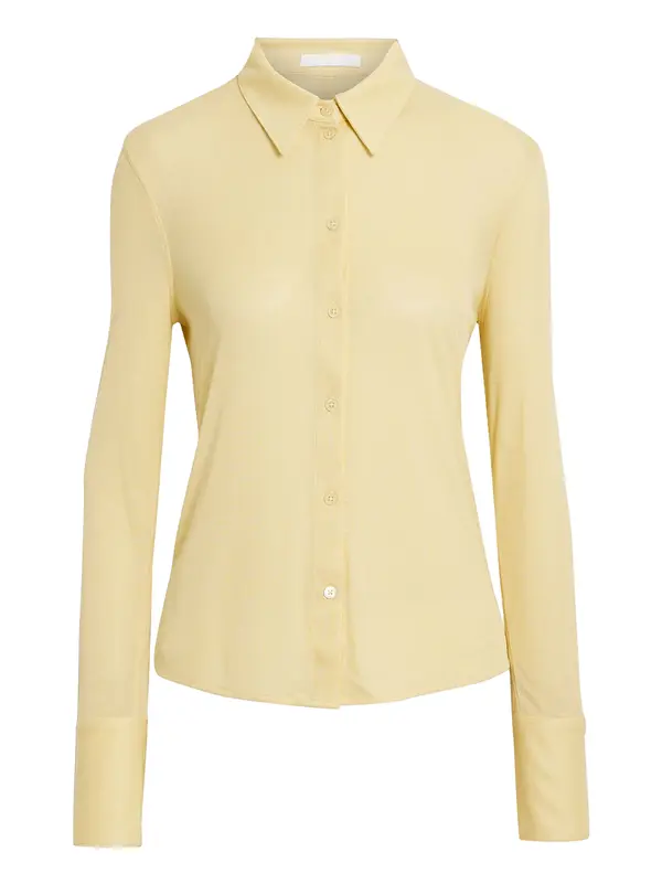 Helmut Lang Lyocell Jersey Shirt - Pastel Yellow