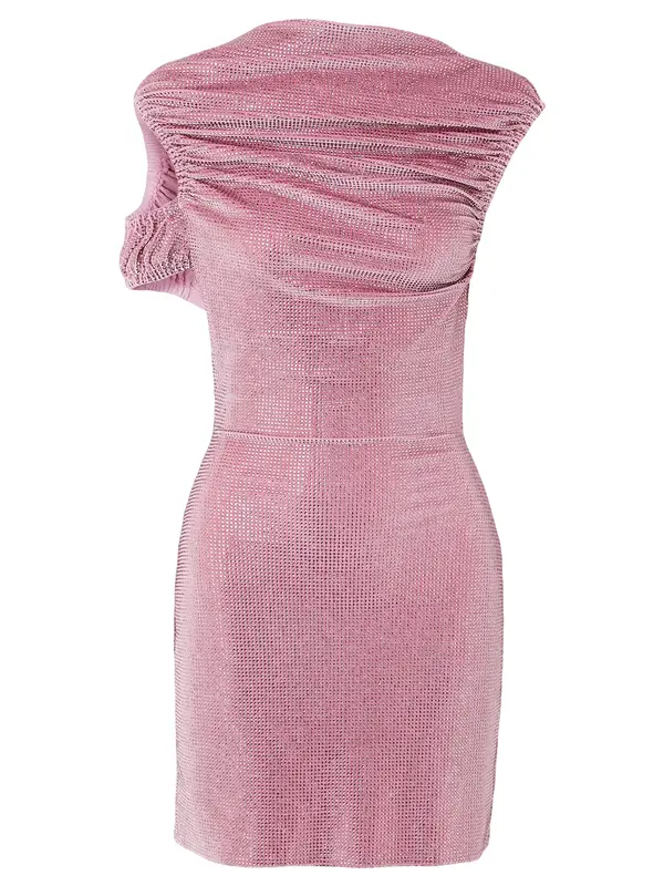 CHRISTOPHER KANE Crystal-embellished Velvet Mini Dress - Baby Pink