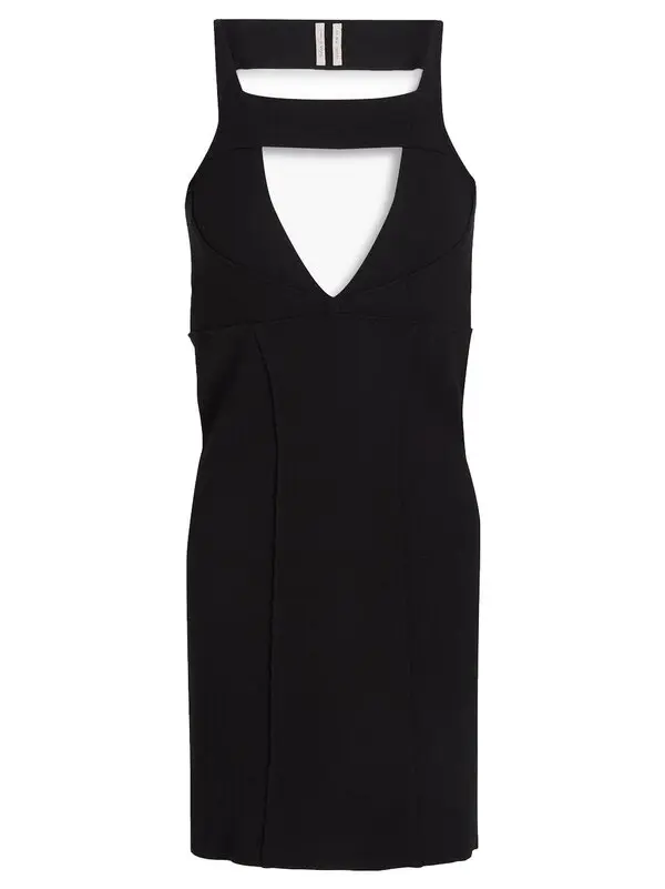 Rick Owens Cutout Stretch-knit Mini Dress - Black