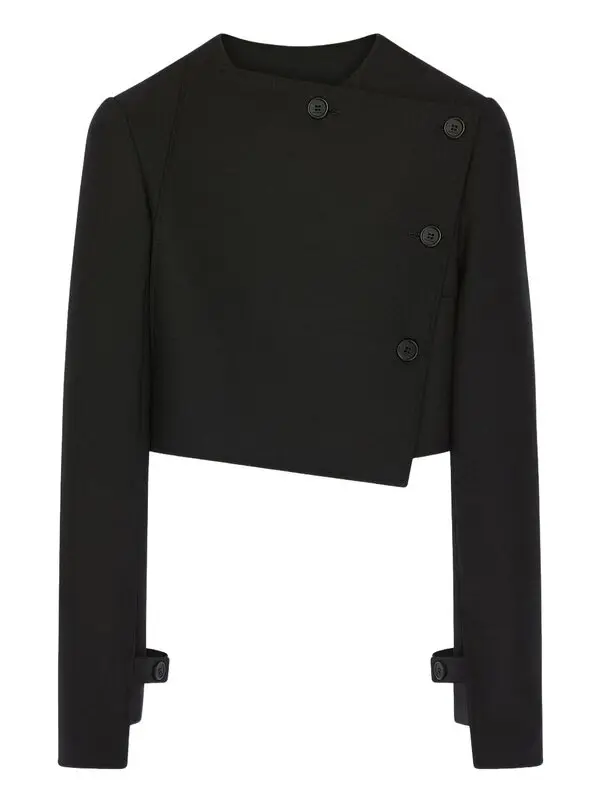 COURREGES Cropped Jacket - Black