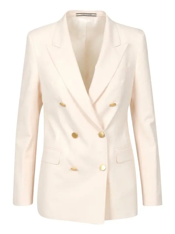 Tagliatore Wool Blend Blazer - Cream