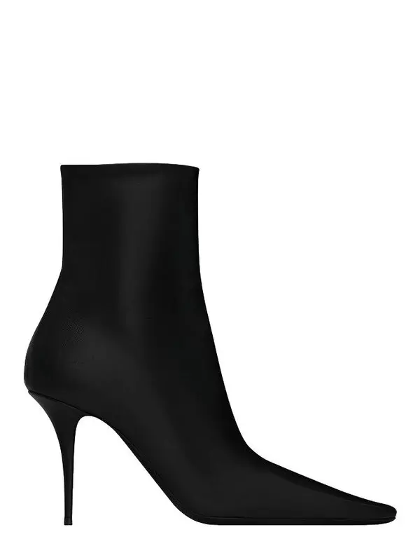 Saint Laurent Ashley Booties In Smooth Leather - Black