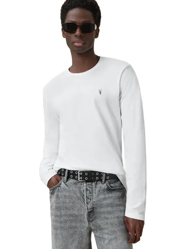 ALLSAINTS Brace Brushed Cotton Long Sleeve T-shirt - White