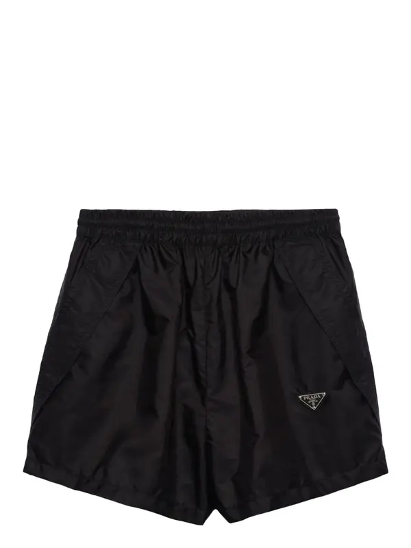 Prada Triangle Logo Shorts - Black