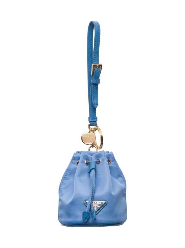 Prada Mini Icon Re-nylon Keychain Charm - Blue