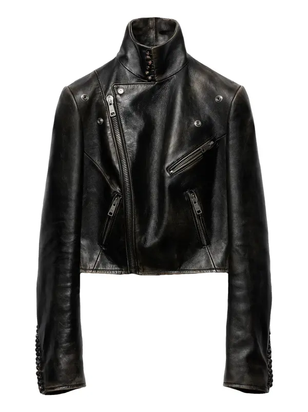 Prada Leather Biker Jacket - Black