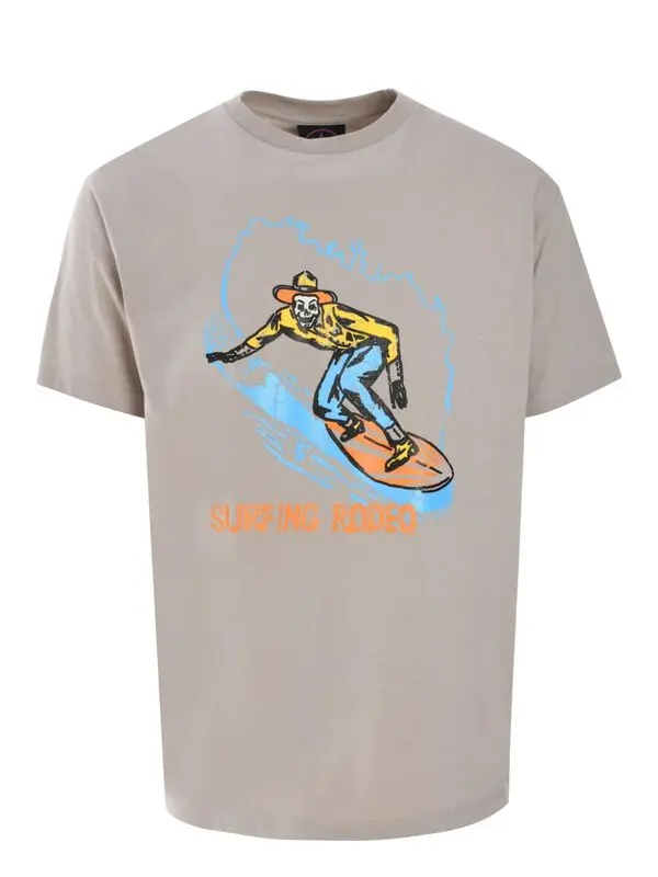 MAUNA KEA Surfing Rodeo T-shirt - Neutrals