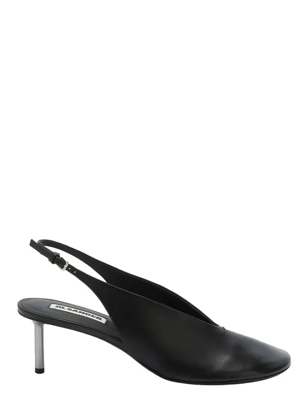 JIL SANDER 65mm Leather Slingback Pumps - Black