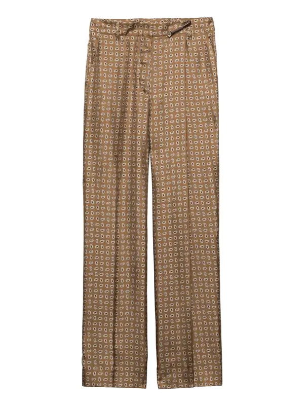Prada High-waisted Twill Pants - Brown