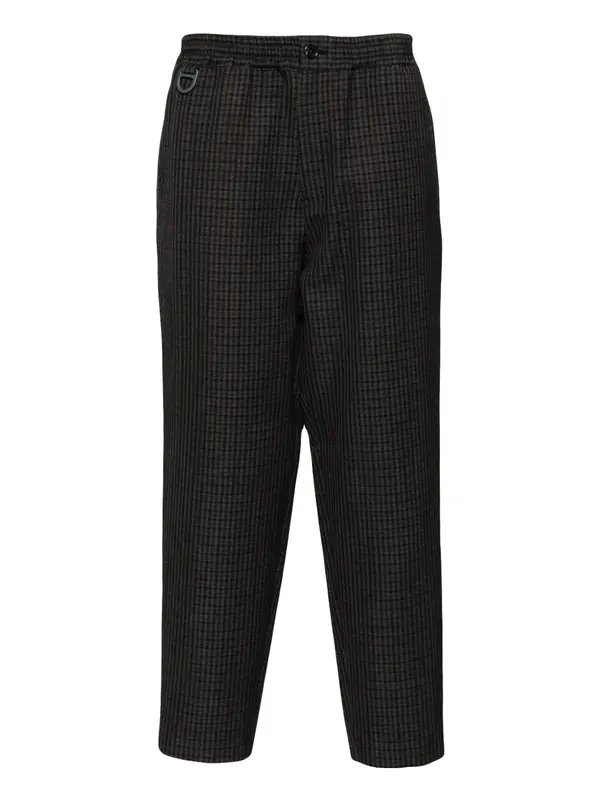 UNDERCOVERISM Windowpane Pattern Cropped Trousers - Black