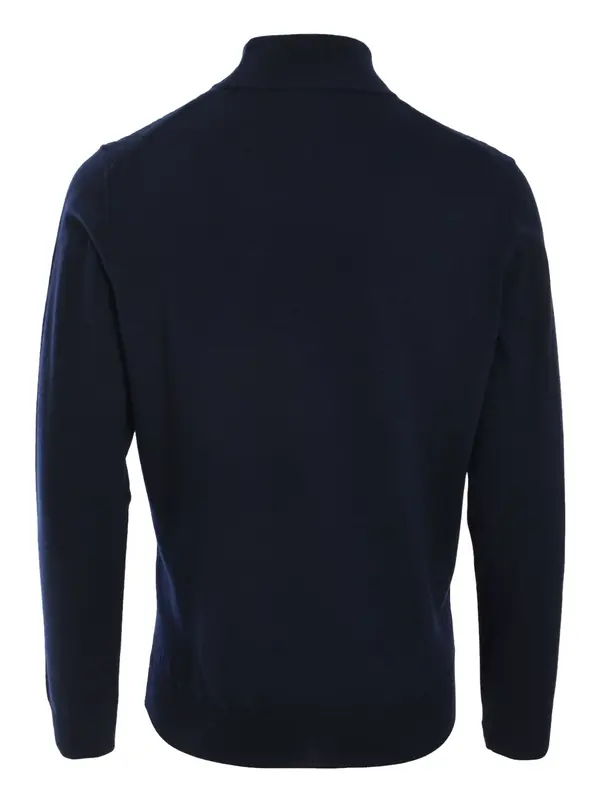 Corneliani Checkerboard-knit Jumper - Blue