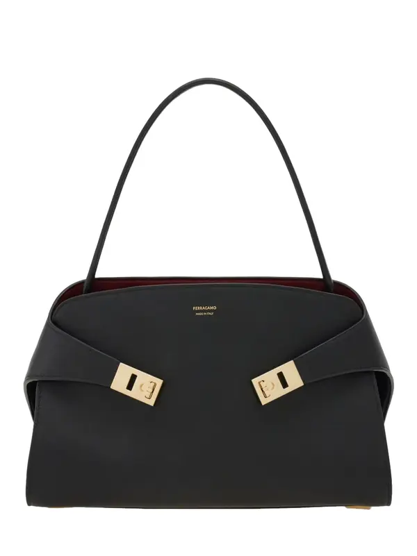 FERRAGAMO Small Hug Shoulder Bag - Black