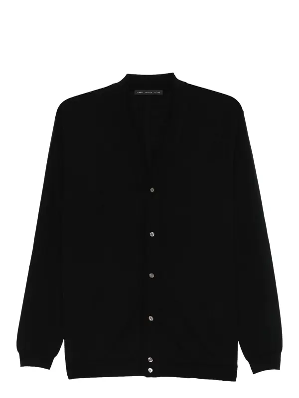 LOW BRAND Merino Wool Cardigan - Black