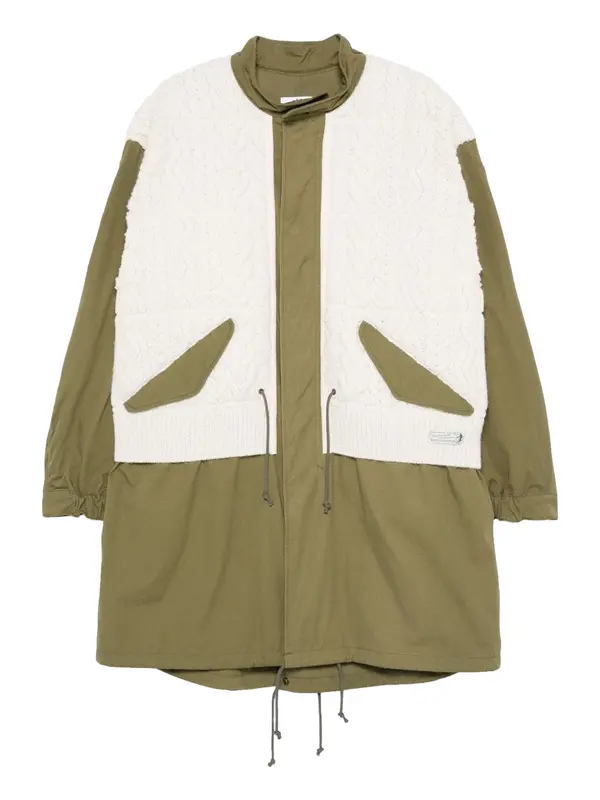 Junya Watanabe X Richmond Knitwear Panelled Parka - Green