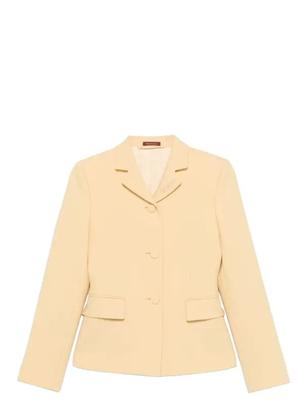 Gucci Crepe Wool Blazer - Yellow