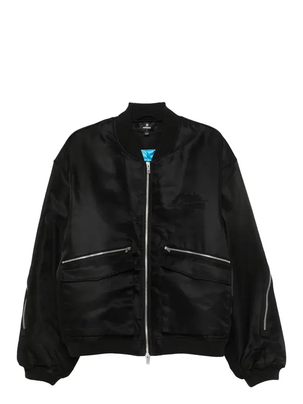 REPRESENT Zip-detail Bomber Jacket - Black