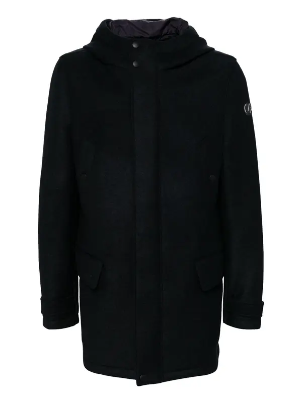 ALPHA TAURI Hooded Zip-up Coat - Blue