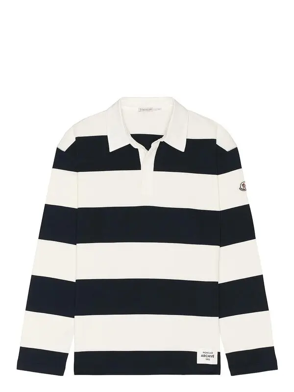 Moncler Long Sleeve Polo - White
