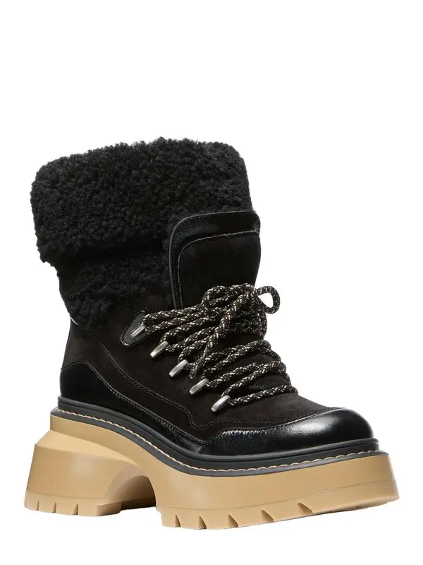 Michael Kors Shiloh Mixed-media Boots - Black