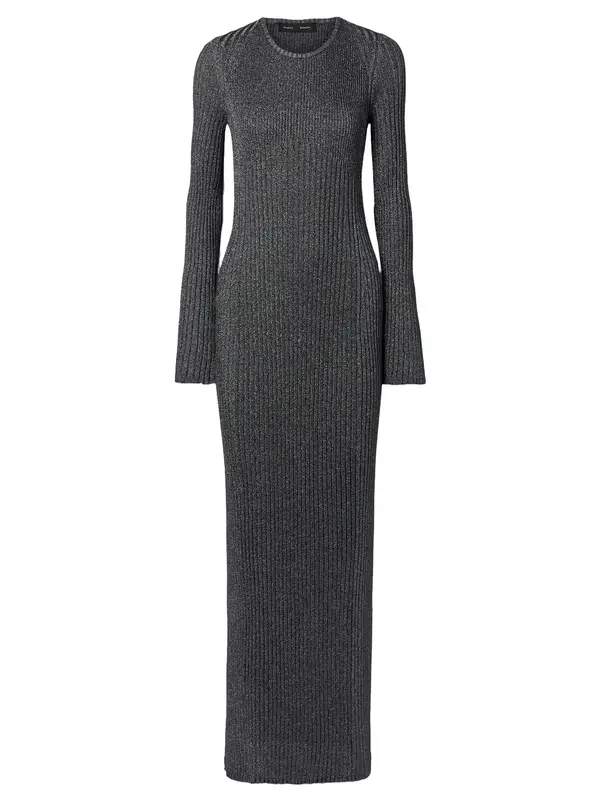 Proenza Schouler Joni Ribbed-knit Maxi Dress - Gray