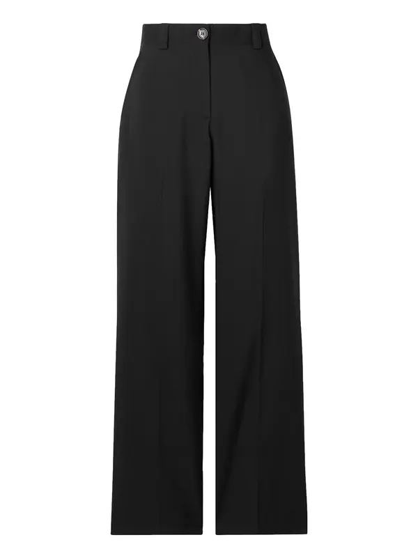 Veronica De Piante Avery Grain De Poudre Wool Pants - Black