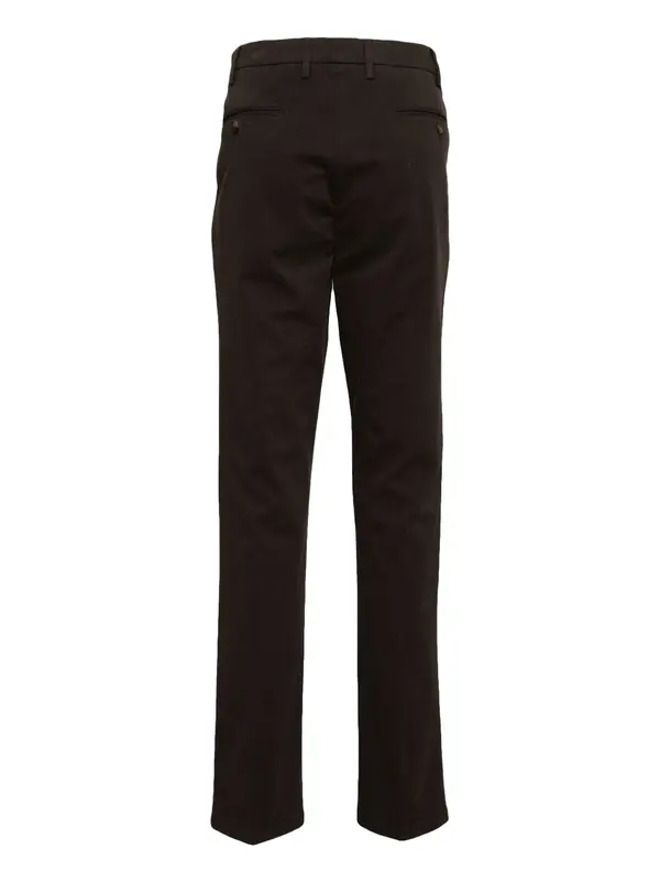Canali Gabardine Chino Trousers - Brown
