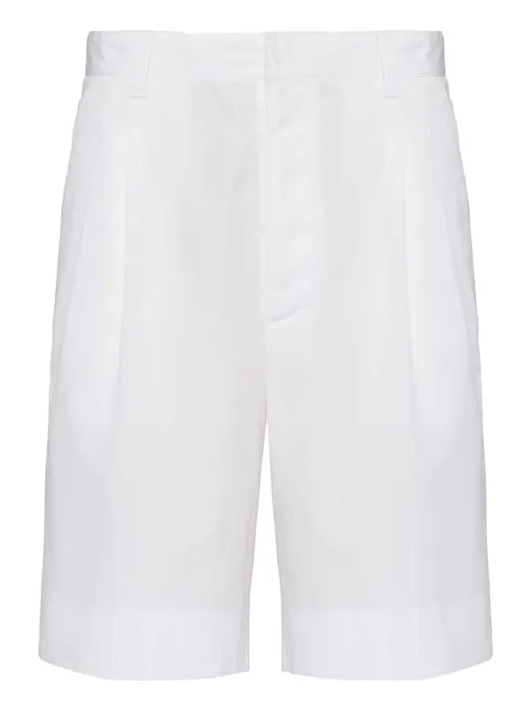 Prada Cotton Bermuda Shorts - White