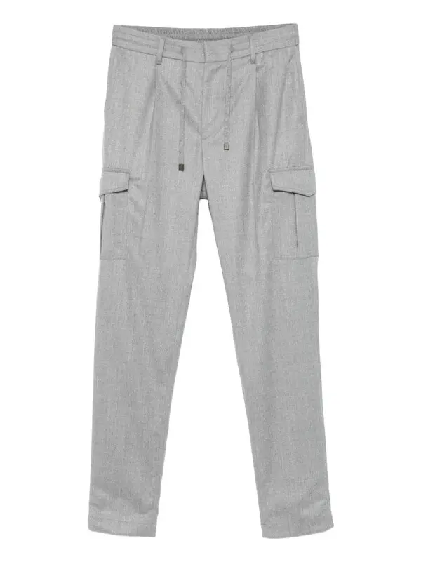 Peserico Virgin Wool Cargo Pants - Grey