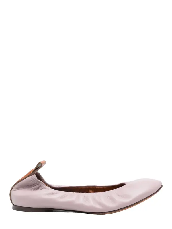 LANVIN Leather Ballet Flats - Purple