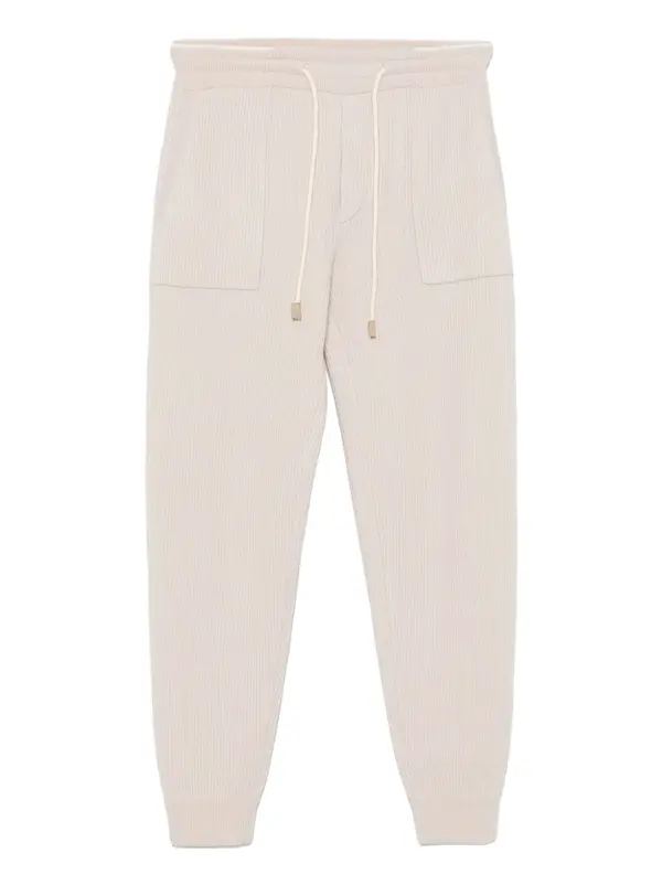 D4.0 Ribbed Track Pants - Neutrals