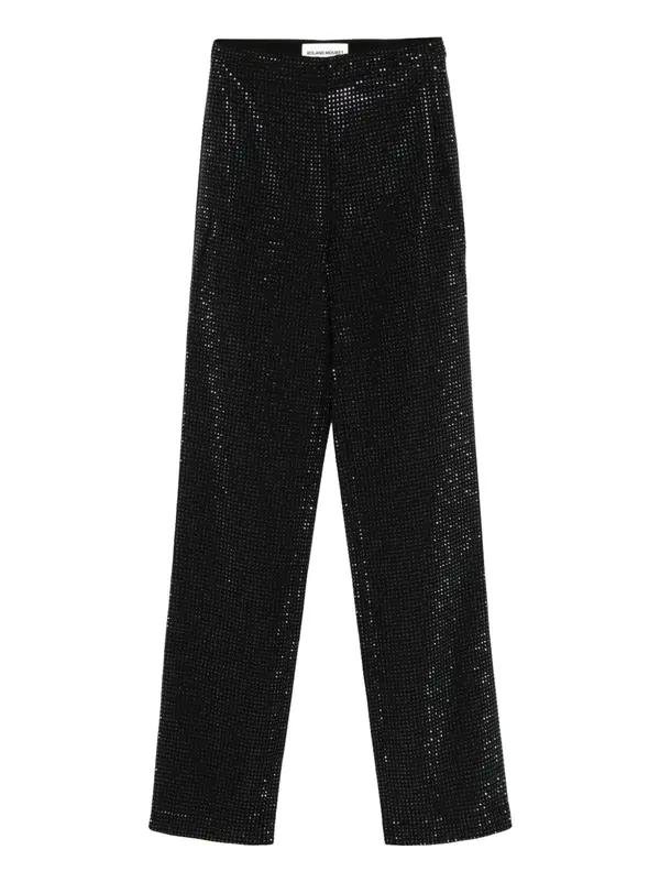 Roland Mouret Crystal-embellished Trousers - Black
