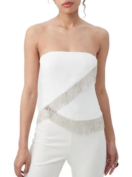 Trina Turk Aeris Strapless Top - Winter White