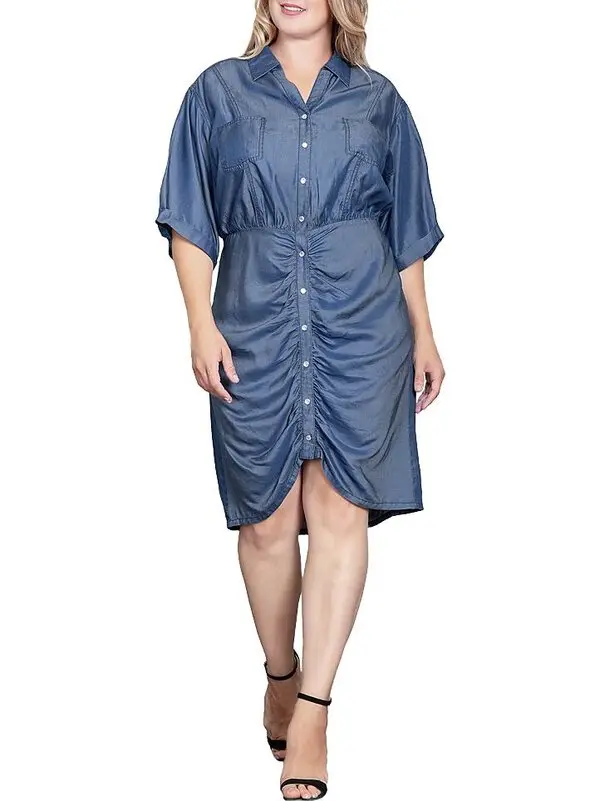 STANDARDS & PRACTICES Denim Shirt Dress - Dark Indigo