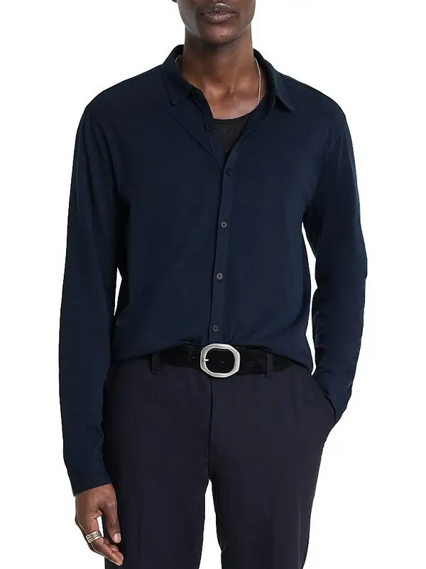 John Varvatos Levi Knit Shirt - Navy