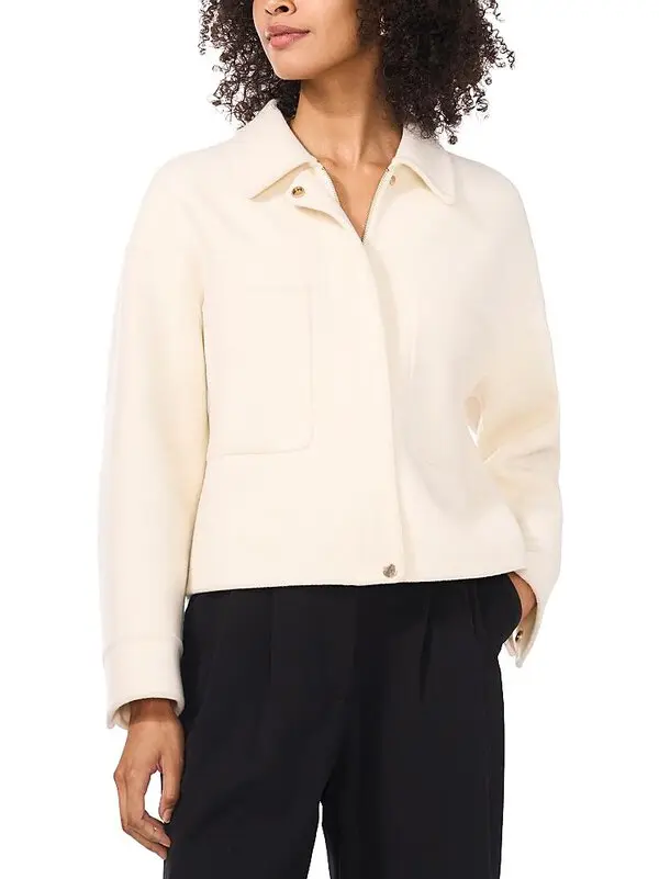 Vince Camuto Slouchy Patch Pocket Jacket - Birch