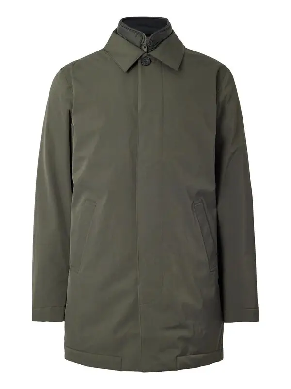 Nn07 Blake 8240 Coated-twill Trench Coat - Green