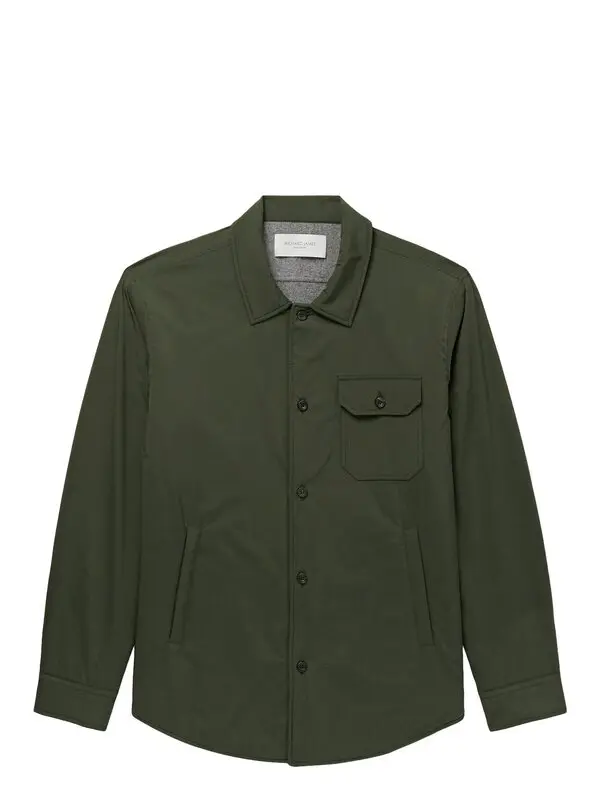 Richard James Padded Tech-shell Overshirt - Green