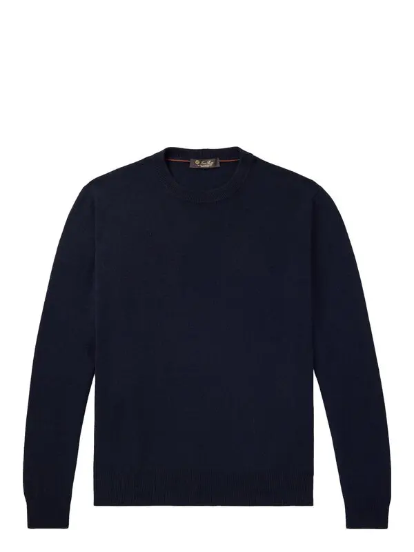 Loro Piana Slim-fit Baby Cashmere Sweater - Blue