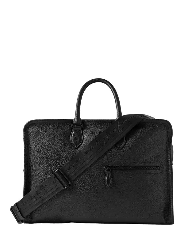 Berluti Jour Pillow Full-grain Leather Weekend Bag - Black