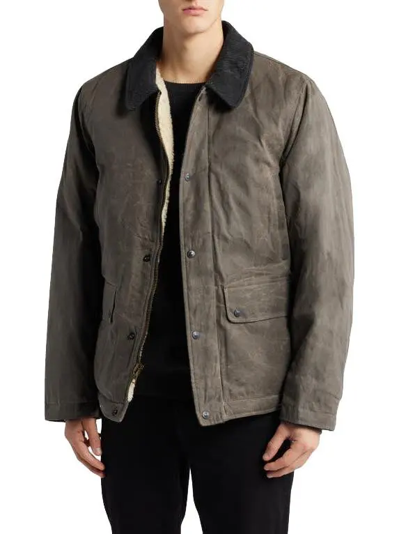 SCHOTT Water Resistant Waxed Cotton Jacket - Charcoal