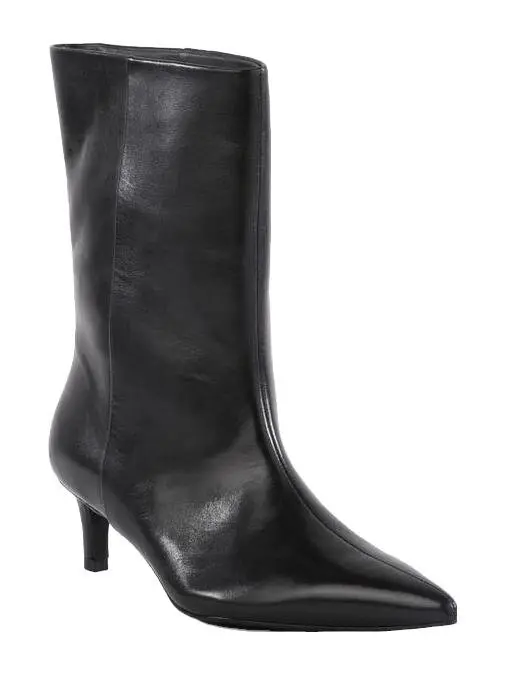 Seychelles Game Changer Pointed Toe Kitten Heel Boots - Black Leather