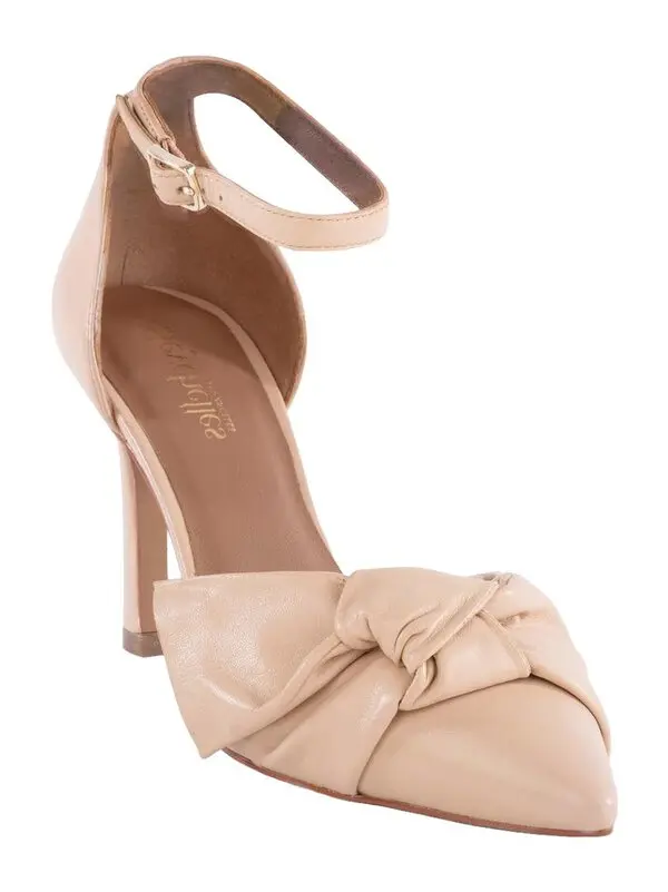 Seychelles Leather D'orsay Pump - Beige Leather