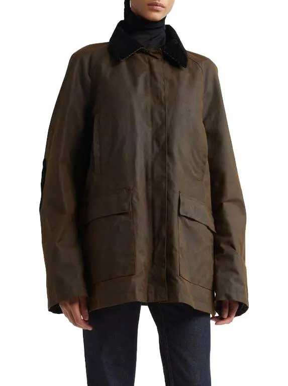 TOTEME Country Waxed Organic Cotton Chore Jacket - Bark