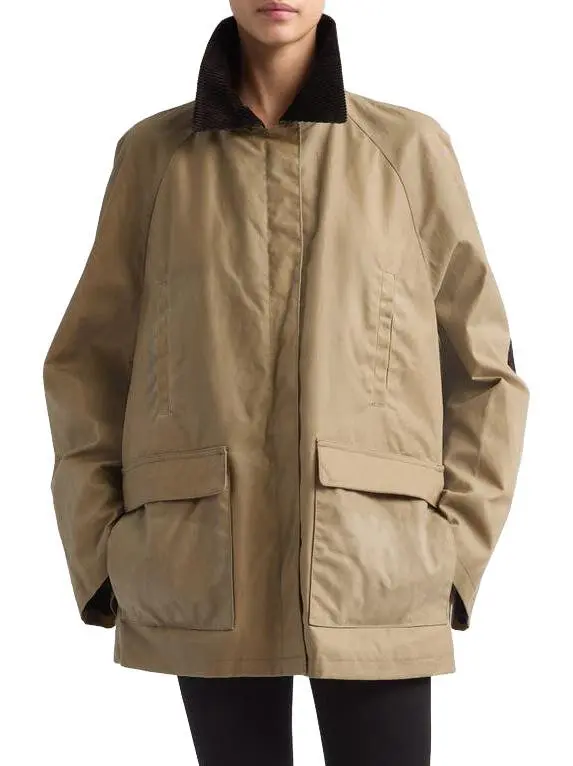 TOTEME Country Waxed Organic Cotton Chore Jacket - Desert