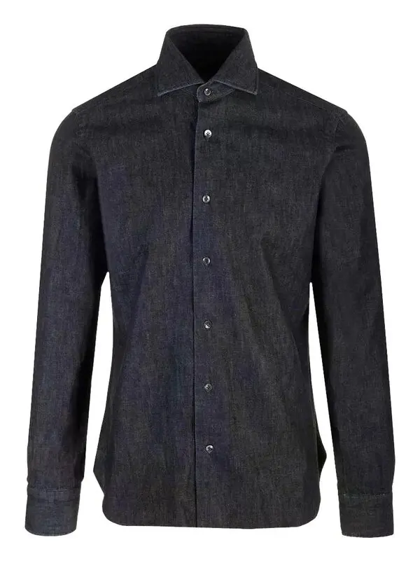 BARBA NAPOLI Denim Shirt - Blue