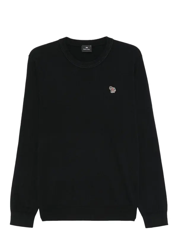 Paul Smith Zebra-patch Sweater - Black