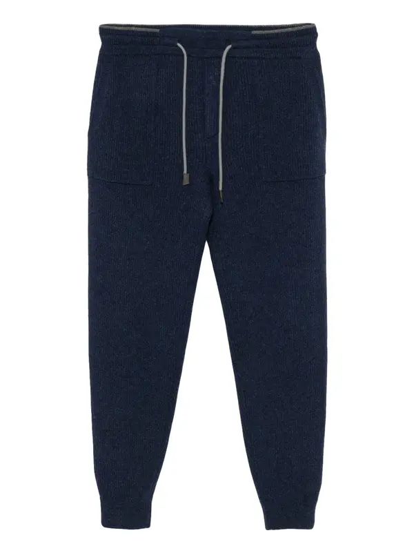 D4.0 Ribbed Track Pants - Blue