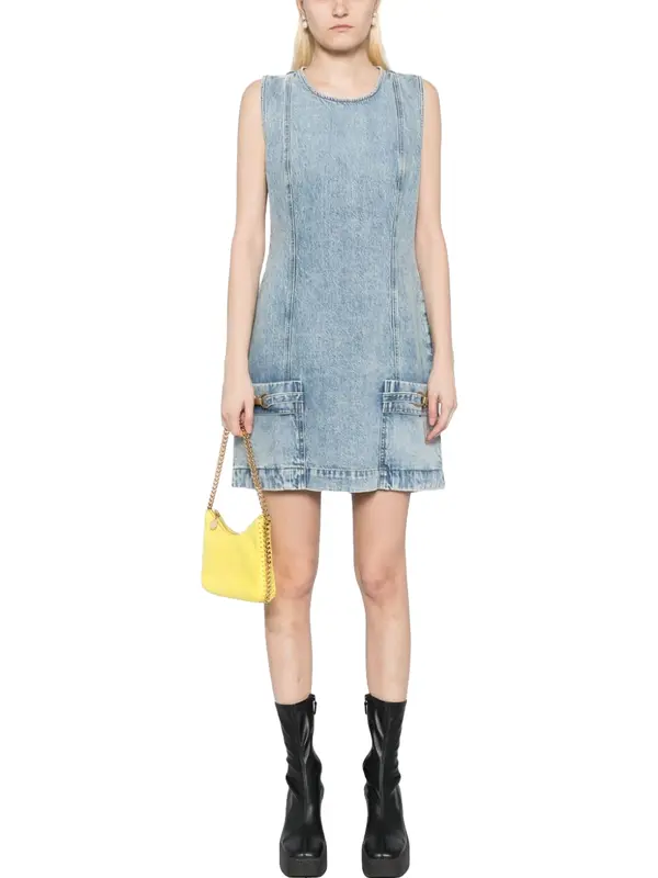 Stella McCartney Clasp-embellished Denim Dress - Blue