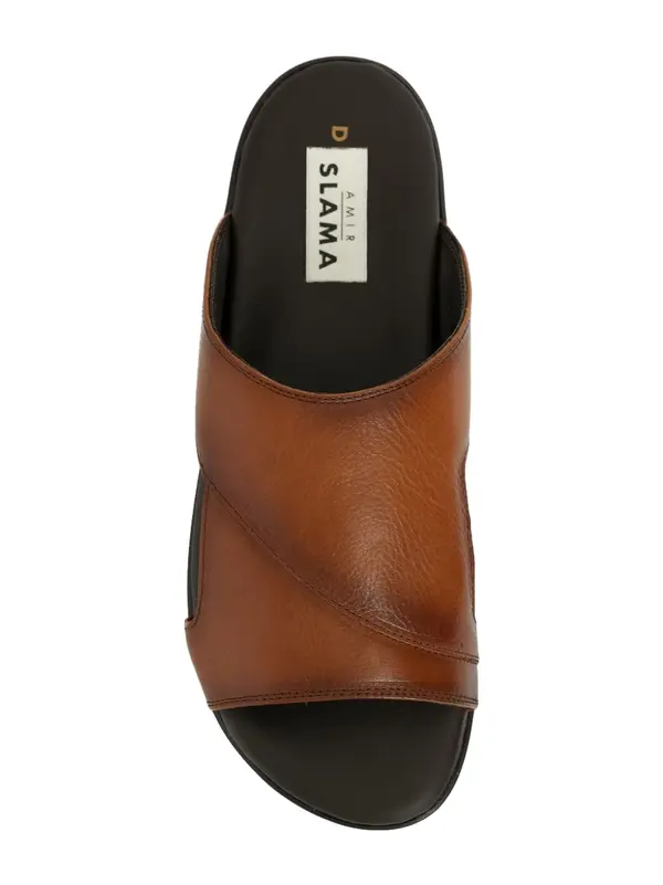 AMIR SLAMA Faux-leather Slides - Brown
