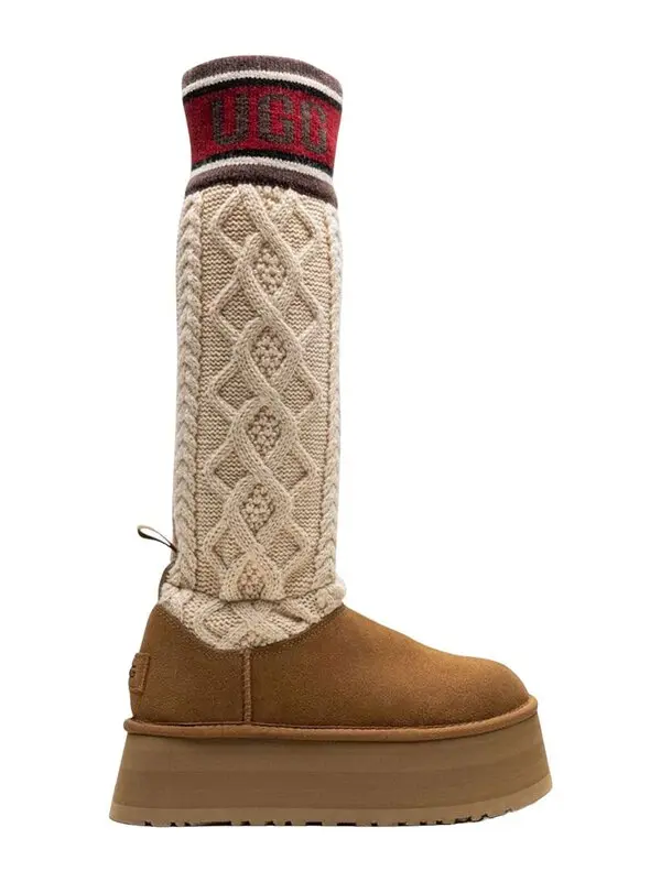 UGG Classic Sweater Letter Boots - Neutrals